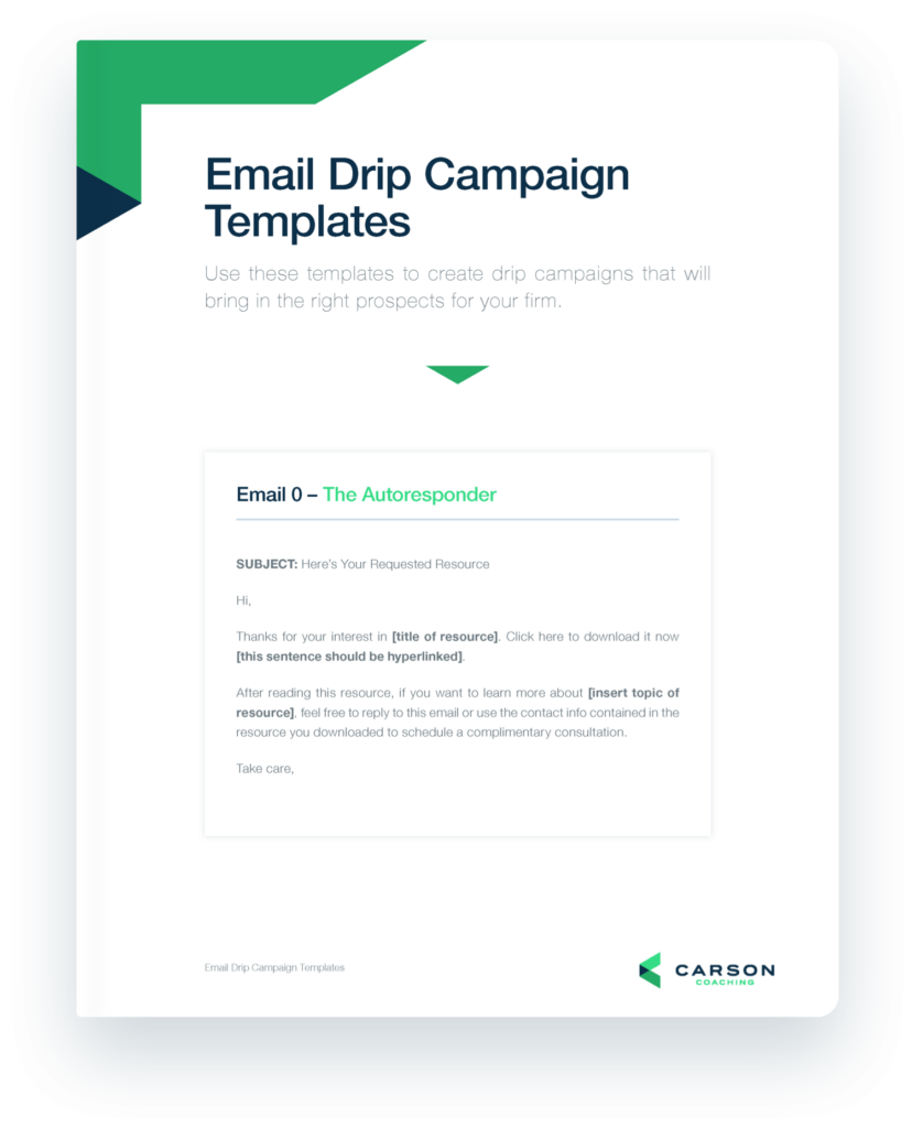 Build Email Drip Campaigns that Draw the Right Prospects - Carson Group