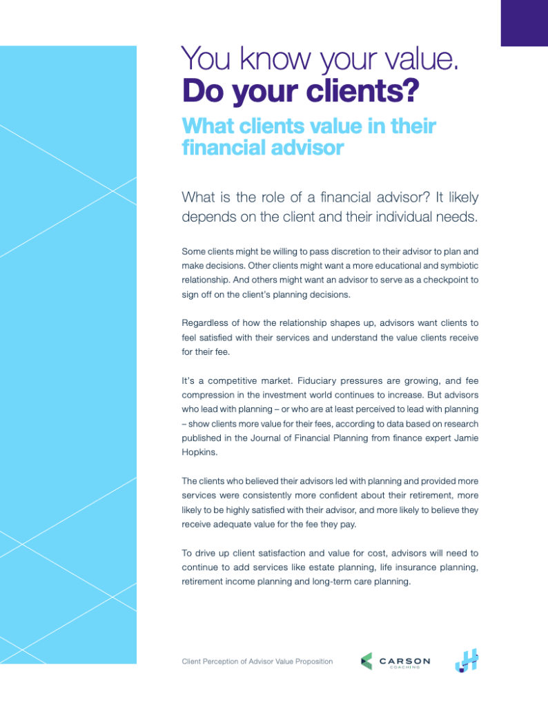 The Top Ways for Advisors to Provide Value to Clients - Carson Group